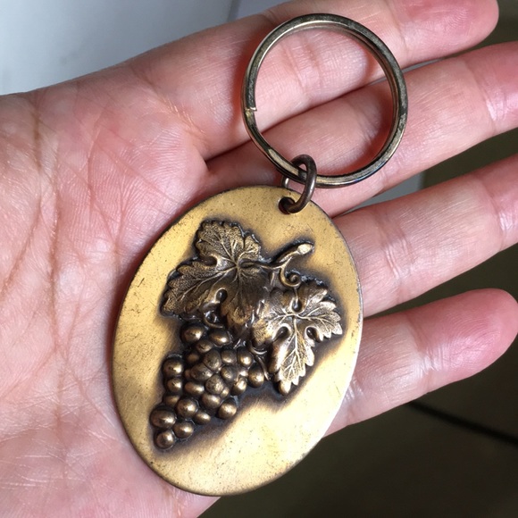 Vintage | Accessories | Vtgsolid Brass Grape Keychain | Poshmark